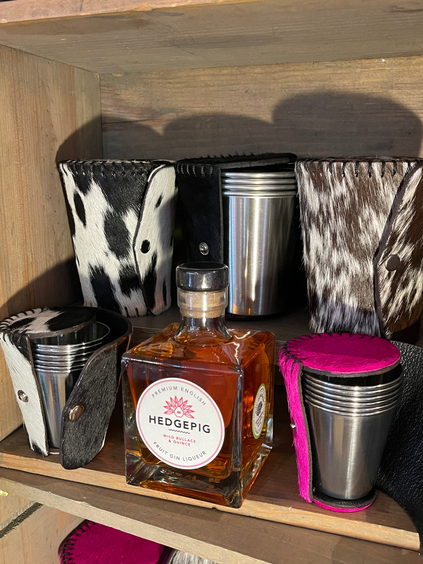 Cowhide Shot Cup Set – Forever Wild